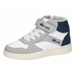 Klettschuh Lico "Freizeitstiefel Chad VS High", Jungen, Gr. 34, wei&szlig;, Synthetik, Schuhe Klettschuh