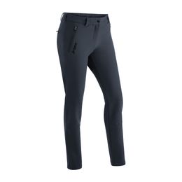 Funktionshose Maier Sports "Helga slim", Damen, Gr. 19, Kurzgr&ouml;&szlig;en, grau, 90% Polyester, 10% Elasthan, Hosen Funktionshose, warme Damen Outdoorhose, robuste Wanderhose, Slim Fit