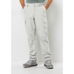Trekkinghose Jack Wolfskin "BARRIER PANT M", Herren, Gr. 50, Normalgr&ouml;&szlig;en, grau (cool, grau), OBERSTOFF: 46% POLYAMID, 27% LYOCELL, 27% VISKOSE. Futter: 100% POLYESTER, Hosen Trekkinghose