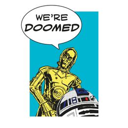 Bild Komar "Star Wars Classic Comic Quote Droids", bunt (farbe bild(er): bunt), B:50cm H:70cm, Holz, Papier, Bilder, Bild, Wandbild zur Dekoration im Kinderzimmer - ohne Rahmen