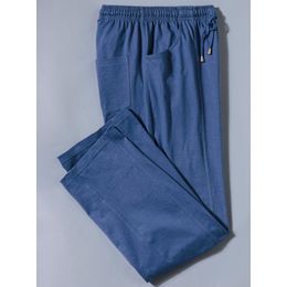 Homewearpants CLASSIC, Herren, Gr. 27, Unterbauchgr&ouml;&szlig;en, blau (jeansblau), 100% Baumwolle, unifarben, lang, Hosen Homewearpants