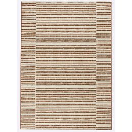 Teppich HEINE HOME Gr. 3, braun (braun, ecru), B:100cm H:5mm L:160cm, Kunstfaser, Polyester, Polypropylen, Teppiche, Teppich