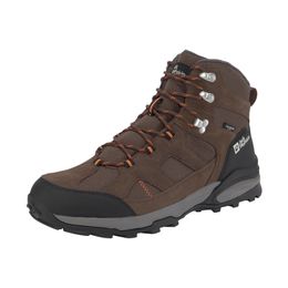 Wanderschuh Jack Wolfskin "TRAIL HIKER TEXAPORE MID M", Herren, Gr. 44, braun (bear), Leder, Textil, Schuhe Wanderschuh, wasserdicht, Trekkingschuh