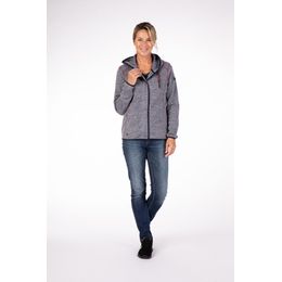 Fleecejacke LPO "SASKWOOD II WOMEN", Damen, Gr. 48 (XL), blau (navy), 100% Polyester, tailliert, gerader Abschluss, Jacken Fleecejacke, weiche Fleecejacke in traditioneller Optik