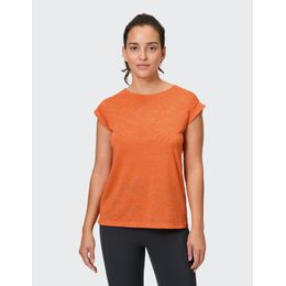 T-Shirt Venice Beach "T-SHIRT TIARA", Damen, Gr. XS (36), orange (carrot), Obermaterial: 50% Baumwolle, 50% Polyester, Rundhals, Shirts T-Shirt
