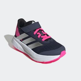 Sneaker adidas Sportswear "DURAMO SL KIDS", Damen, Gr. 33, silber (shadow navy, silber metallic, lucid pink), Synthetik, Textil, Schuhe Sneaker, mit Klettverschluss, f&uuml;r Kinder & Jugendliche