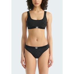 Bralette adidas originals "Microterrot Monogram", Damen, Gr. XL, N-Gr, 000, schwarz, Obermaterial: 44% Polyester, 41% Polyamid, 15% Elasthan, BHs Bralette, elastischer Bund, Allover-Logo, weich, breite Tr&auml;ger