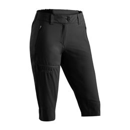 Outdoorhose Maier Sports "Lulaka Capri Loop", Herren, Gr. 42, Normalgr&ouml;&szlig;en, schwarz, 100% Polyester, Hosen Outdoorhose, Damen Wanderhose, elastische Funktionshose mit 3 Taschen, Regular Fit