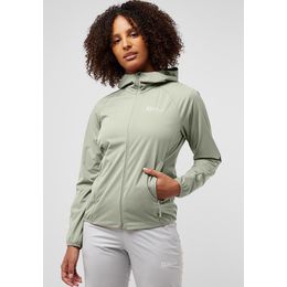 Softshelljacke Jack Wolfskin "PRELIGHT PRO JKT W", Damen, Gr. XS, gr&uuml;n (mint, leaf), Obermaterial: 100% Polyester, Jacken Softshelljacke