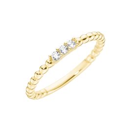 Goldring Luigi Merano "Ring in Kugel-Design mit Zirkonia, Gold 375" Gr. 52, gold, Fingerringe, Damen, 52, Gelbgold 375, Goldring