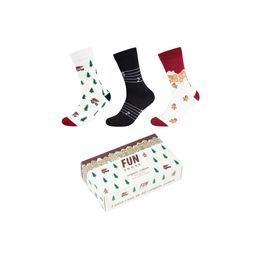 Sneakersocken Fun Socks "motifs", Damen, Gr. 41-46, gingerbread_music_truck, Baumwollmischung, Socken Sneakersocken, mit elastischem Bund