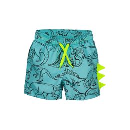 Badehose Blue Seven "Blue Seven Badeshorts", Jungen, Gr. 128/134, 6500, cyan, Polyester, Badehosen Badehose, Alloverdruck, Topseller
