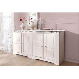 Sideboard OTTO HOME "Lisa", wei&szlig;, B:158,5cm H:80cm T:35cm, Massivholz, Sideboards, Sideboard, Kommode aus massivem Kiefernholz, in 2 Breiten lieferbar