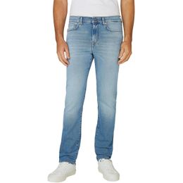 Slim-fit-Jeans Pepe Jeans "SLIM JEANS HATCH", Damen, Gr. 32, L&auml;nge 34, blau (mid blau light used), Denim/Jeans, Obermaterial: 99% Baumwolle, 1% Elasthan, slim fit, Jeans Slim-fit-Jeans, mit Regular Waist