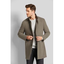 Wollmantel Bugatti, Herren, Gr. 58, grau (taupe), 49% Polyester, 40% Wolle, 11% Viskose, unifarben, slim fit, normaler Saum, M&auml;ntel Wollmantel, im klassischen Design