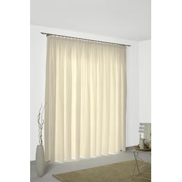 Vorhang WIRTH "Felsted" Gr. 3, beige (creme), B:132cm H:220cm, Jacquard, Polyester, Gardinen, Vorhang