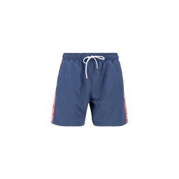 Shorts Alpha Industries "RBF Tape Swim Short", Herren, Gr. XS, Normalgr&ouml;&szlig;en, blau (new navy), Obermaterial: 100% Polyester, Futter: 100% Polyester, Hosen Shorts