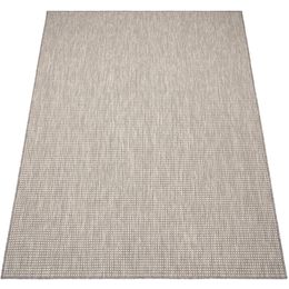Teppich Paco Home "Napoli 777", grau, B:120cm H:4mm L:160cm, Polypropylen, Teppiche, Teppich, Flachgewebe, meliert, In- und Outdoor geeignet, Wohnzimmer