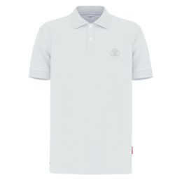 JOOP! Poloshirt JOOP JEANS "Ambros", Herren, Gr. L, wei&szlig;, Jersey, Obermaterial: 98% Baumwolle, 2% Elasthan, clean, unifarben, klassisch normal, Rundhals, B&uuml;ndchen, Shirts Poloshirt, mit Logostickerei