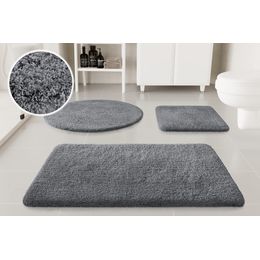 Badematte OTTO HOME "Kaarin", grau (schiefer grau), H:30mm, Polyester, Badematten, Badematte, Badteppich, getuftet, flauschig, hochflor, gro&szlig;e Farbauswahl