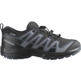 Outdoorschuh Salomon "XA PRO V8 WP J", Damen, Gr. 39, schwarz (schwarz, turbulence, quarry), Synthetik, Textil, Schuhe Outdoorschuh, wasserdicht, Topseller