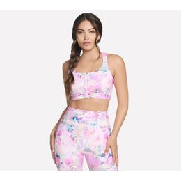 Sport-Bustier Skechers "PEACH SEASCAPE FLORAL", Damen, Gr. S (36), N-Gr, peach seascape floral, Obermaterial: 88% Nylon, 12% Elasthan, BHs Sport-Bustier