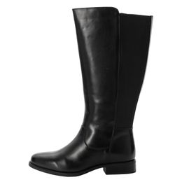 Weitschaftstiefel sheego, Damen, Gr. 38, XL-Schaft, schwarz, Glattleder, Leder, Schuhe Weitschaftstiefel
