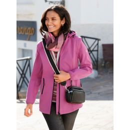Softshelljacke Casual Looks, Damen, Gr. 38, lila (erika), 94% Polyester, 6% Elasthan, unifarben, Jacken Softshelljacke
