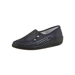 Slipper CLASSIC, Damen, Gr. 40, blau, Glattleder, Nubukleder, Schuhe Slipper