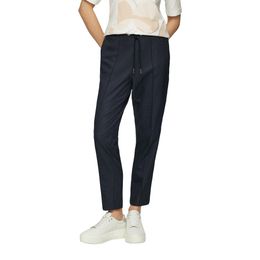 Jogger Pants s.Oliver BLACK LABEL, Damen, Gr. 36, N-Gr, blau, Jersey, Obermaterial: 65% Polyester, 32% Viskose, 3% Elasthan. Futter: 100% Polyester, gepunktet, bequem lang, Hosen Jogger Pants, gepunktet, mit Stretch
