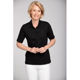 T-Shirt Clarina "RALF", Damen, Gr. 36, schwarz, Obermaterial: 100% Baumwolle., unifarben, comfort fit, hoch geschlossener Ausschnitt, Shirts T-Shirt, Pima Cotton Interlock