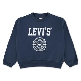 Sweatshirt LEVI'S KIDS "LVG COLLEGIATE CREW", M&auml;dchen, Gr. 10 (140), big dipper, Sweatware, Obermaterial: 60% Baumwolle, 40% Polyester, bedruckt, regular fit normal, Rundhals, Rippb&uuml;ndchen, Sweatshirts Sweatshirt, mit Markenprint, for Girls