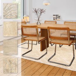 Teppich Astra "Lou 252", creme, B:160cm H:10mm L:230cm, Kunstfaser, Teppiche, Teppich, Hoch Tief Struktur, Kurzflor, Wohnzimmer, Schlafzimmer