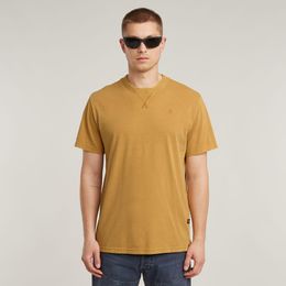 G-Star Raw T-Shirt G-STAR "Nifous", Herren, Gr. L, inca gd, Jersey, Obermaterial: 100% Baumwolle, unifarben, regular fit normal, Rundhals, Shirts T-Shirt, Rundhals, mit Rippeinsatz