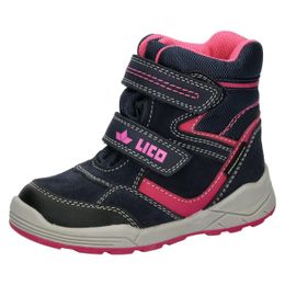 Winterstiefel Lico "Winterboot Kamala V", M&auml;dchen, Gr. 34, blau, Veloursleder, Schuhe Winterstiefel