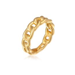 Silberring Elli "Ring Gliederring Bandring Goldfarben f&uuml;r Damen" Gr. 54, gold, Fingerringe, Damen, 54, Messing, Silberring