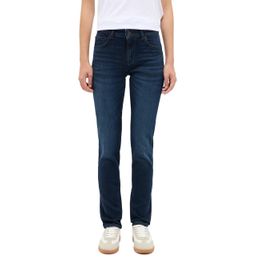 Slim-fit-Jeans Mustang "Damen Style Shelby Slim", Damen, Gr. 31, L&auml;nge 34, blau (882 dunkelblau), Denim/Jeans, 93% Baumwolle, 5% Elastomultiester, 2% Elasthan, unifarben, slim fit, Jeans Slim-fit-Jeans