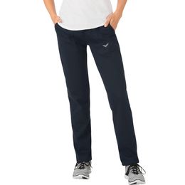 Jerseyhose TRIGEMA "TRIGEMA Hose DELUXE Baumwolle", Damen, Gr. 5XL, US-Gr&ouml;&szlig;en, blau (navy), Single Jersey, 100% Baumwolle, Hosen Jerseyhose