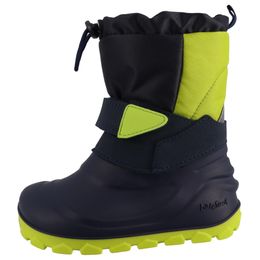Barfu&szlig;schuh Lurchi, Jungen, Gr. 31, navy, neongr&uuml;n, Lederimitat, Textil, Schuhe Barfu&szlig;schuh, Barfu&szlig;schuh, Klettboots mit Warmfutter, Gr&ouml;&szlig;enschablone zum Download