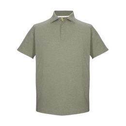 Poloshirt Killtec "KOS 82 MN PLSHRT", Herren, Gr. L, gr&uuml;n (olivgr&uuml;n), Obermaterial: 65% Polyester, 30% Baumwolle, 5% Elasthan, ohne Ausschnitt, Shirts Poloshirt, Sportliches Herren Poloshirt mit Melange-Optik und Knopfleiste