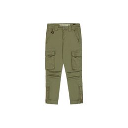 Cargohose Alpha Industries "Task Force Pant", Damen, Gr. 28, Normalgr&ouml;&szlig;en, gr&uuml;n (vintage gr&uuml;n), Obermaterial: 98% Baumwolle, 2% Elastan, Hosen Cargohose