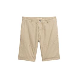 Bermudas Tom Tailor, Herren, Gr. 38, N-Gr, beige (cashew beige), Obermaterial: 100% Baumwolle, unifarben, regular fit kniefrei, Hosen Bermudas, Sommerhose im Utility-Look