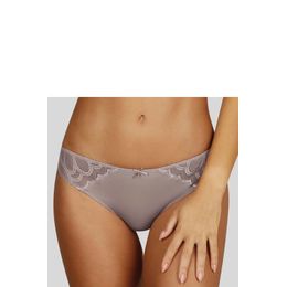 Tanga Lascana "Evita", Damen, Gr. 44/46, beige (sand), Obermaterial: 90% Polyamid, 10% Elasthan, Unterhosen Tanga, mit Cutout hinten