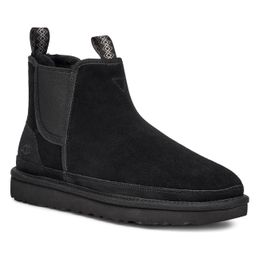 UGG Australia Chelseaboots UGG "Neumel Chelsea", Herren, Gr. 13 (46), schwarz, Elastischer Einsatz, Veloursleder, Schuhe Chelseaboots, Chukka, Schlupfboot, Winterboot mit Stretch-Eins&auml;tzen