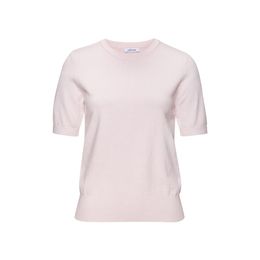 Kurzarmpullover Lascana, Damen, Gr. 32/34, rosa (ros&eacute;), Feinstrick, Obermaterial: 70% Viskose, 30% Polyamid, unifarben, Basic, figurumspielend h&uuml;ftlang, Rundhals, Pullover Kurzarmpullover, in Feinstrick-Qualit&auml;t, T-Shirt Pullover, basic, Topseller