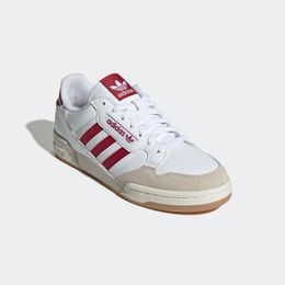 Sneaker adidas originals "CONTINENTAL 80 STRIPES", Herren, Gr. 38,5, wei&szlig; (cloud wei&szlig;, team victory rot, chalk wei&szlig;), Baumwolle, Schuhe Sneaker