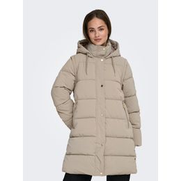 Steppmantel Only "ONLDIXIE LIFE 2IN1 PUFFER COAT CC OTW", Damen, Gr. XL, string, Steppware, Obermaterial: 100% Polyester, unifarben, regular fit ca. Mitte Oberschenkel, Rippb&uuml;ndchen, M&auml;ntel Steppmantel, Kunstfaser