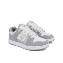 Sneaker DC Shoes "Manteca 4", Damen, Gr. 6(37), wei&szlig; (grau, grau, wei&szlig;), Obermaterial:53.02% Leder, 46.98% Synthetikmaterial;, Schuhe Sneaker