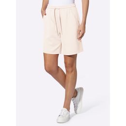 Shorts Heine, Damen, Gr. 48, Normalgr&ouml;&szlig;en, champagner, 55% Viskose, 40% Polyester, 5% Elasthan, unifarben, Hosen Shorts