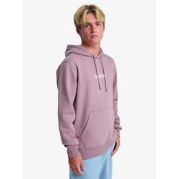 Kapuzensweatshirt Quiksilver "SCREEN FLEECE FINELINE HOODIE", Herren, Gr. M, elderberry, Obermaterial: 60% Baumwolle, 40% Polyester, Sweatshirts Kapuzensweatshirt